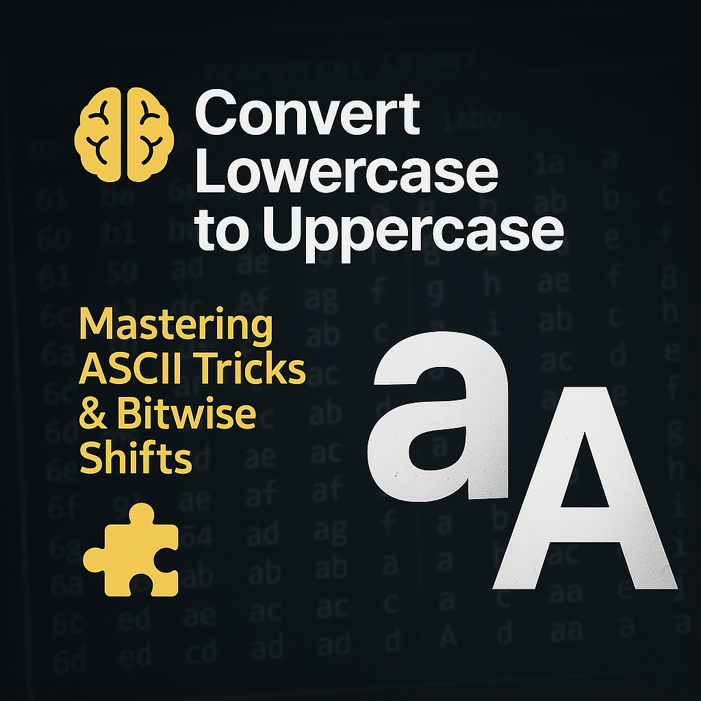 Convert Lowercase to Uppercase